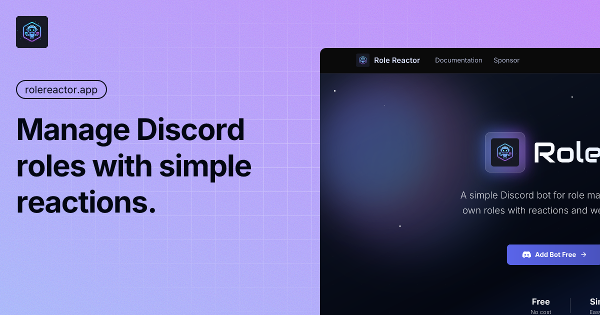 Role Reactor - Discord Bot for Automated Role Management